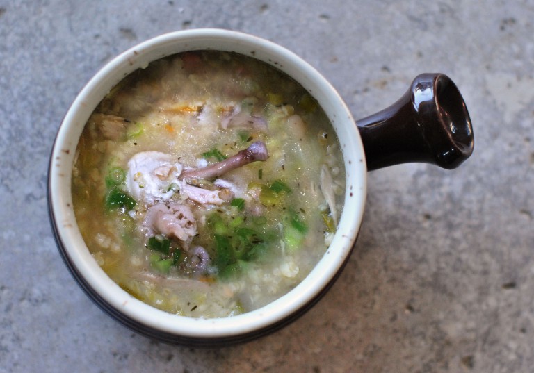 Garlic-Chicken Bulgar Soup